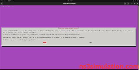 Wireshark Installation Command Ns3 Projects