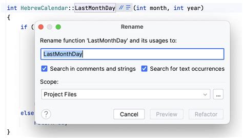 Rename Clion Documentation