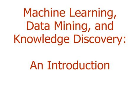 Data Mining And Knowledge Discovery In Business Databases Ppt