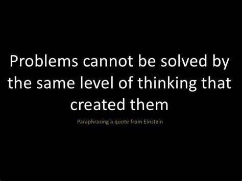 Problems Cannot Be Solved By