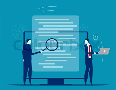 Software Testing Bug Fixing Abstract Metaphor Stock Vector Colourbox