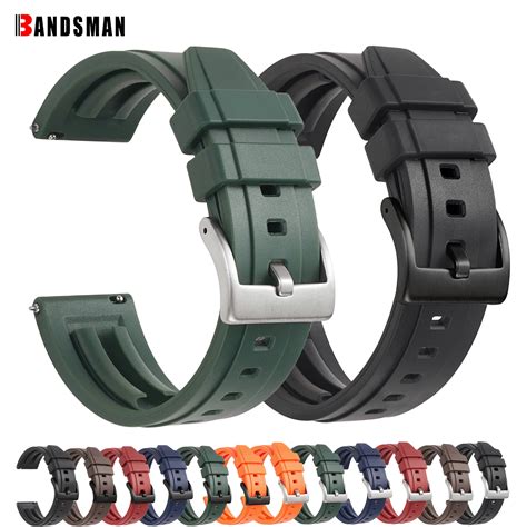Silicone Rubber Watch Straps Quick Release Band 18mm 19mm 20mm 21mm