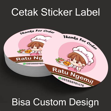Jual Ap Cetak Stiker Label Bahan Chromo Cetak Sticker Logo Stiker Makanan Stiker