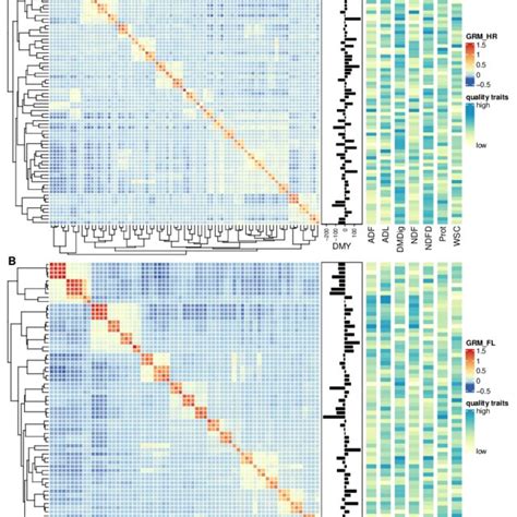 Allele Frequency Based Genomic Relationship Matrix Grm For 79 Download Scientific Diagram