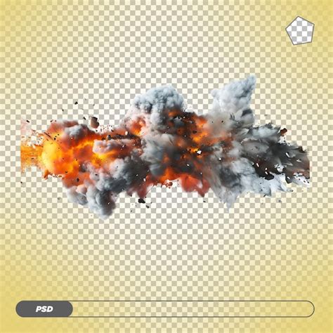 Abstract Explosion Isolated On Transparent Background Premium AI Generated Image