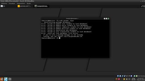 el problema con db lck en manjaro linux