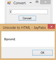 Unicode To Html Converter In Visual Basic Sourcecodester