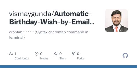 GitHub Vismaygunda Automatic Birthday Wish By Email API And Crontab