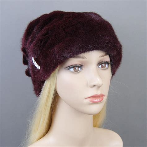 Купити 2023 Модні гарячі цільні натуральні норкові хутряні шапки Жіночі зимові з норковими