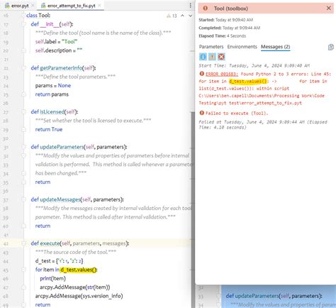 Solved Running A Pyt Throws Error 001683 Found Python 2 Esri Community