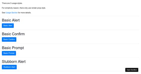 React Bootstrap Easy Dialog Examples Codesandbox React Bootstrap Easy Dialog Examples Codesandbox