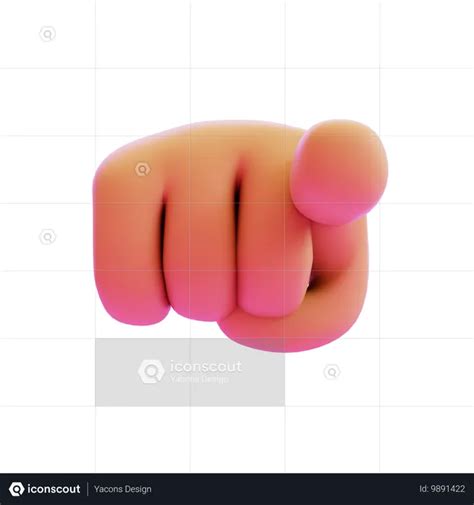 Index Finger Pointing Front Hand Gesture 3d Icon Free Download Sign