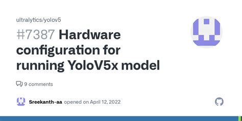 Hardware Configuration For Running Yolov5x Model · Issue 7387