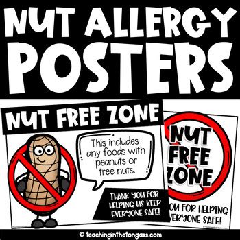 Nut Allergy Classroom Poster Free By Teaching In The Tongass TpT