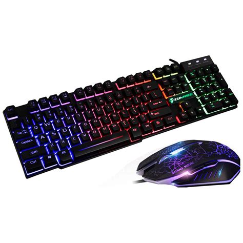 Gaming Keyboard Mouse Set T6 Rainbow Backlight Usb Vicedeal