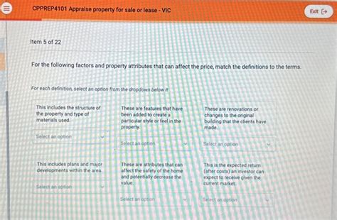 Solved For The Following Factors And Property Attributes
