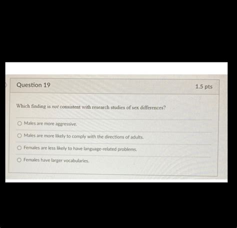 Solved Question Pts Which Finding Is Not Consistent Chegg Com