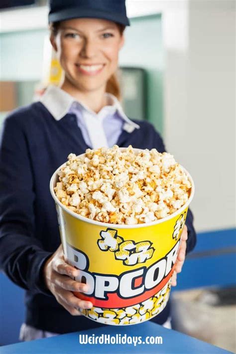 National Popcorn Lovers Day 2nd Thursday In March Color Page