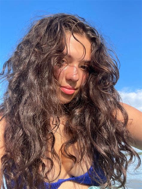 Curly Hair Beach Aesthetic Beach Wave Hair Curly Beach Hair Brown