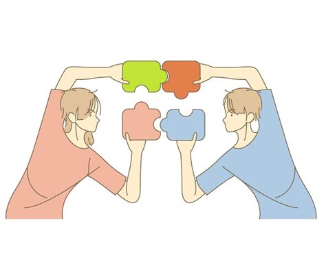 Premium Vector Jigsaw Puzzle Pieces Symbol Of Teamwork Problemsolving Business Challenge In 2d