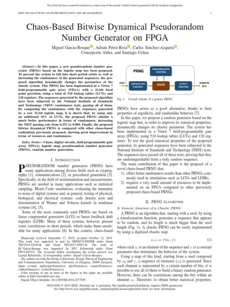 Chaos Based Bitwise Dynamical Pseudorandom Number Generator On Fpga