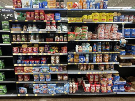 Walmart Grocery Store Interior Coffee Creamer Section And Prices