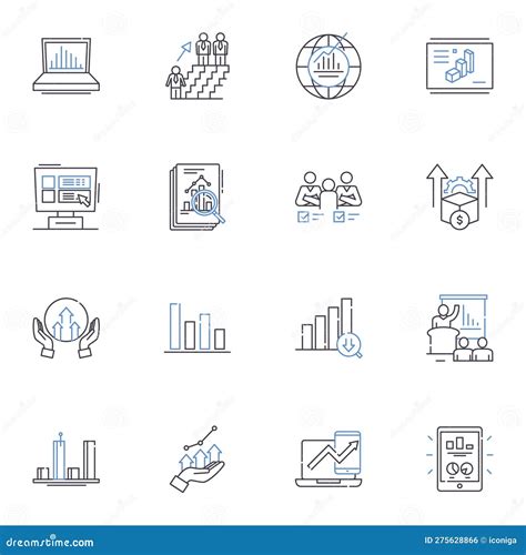 tallying line icons collection counting summing tabulating