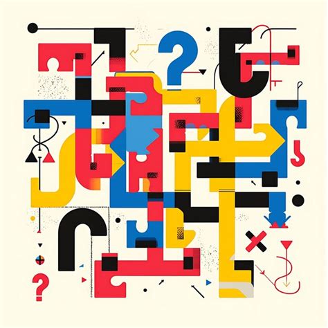 Premium Photo Design Intersecting Lines With Puzzle And Question Mark