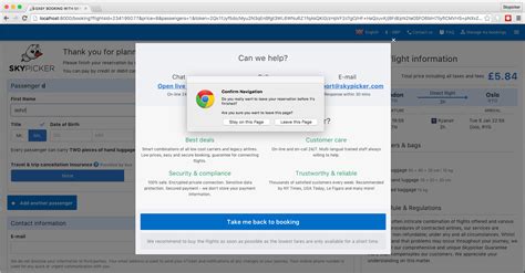 Selenium Confirm Chrome Navigation Dialog In Webdriverio Stack Overflow