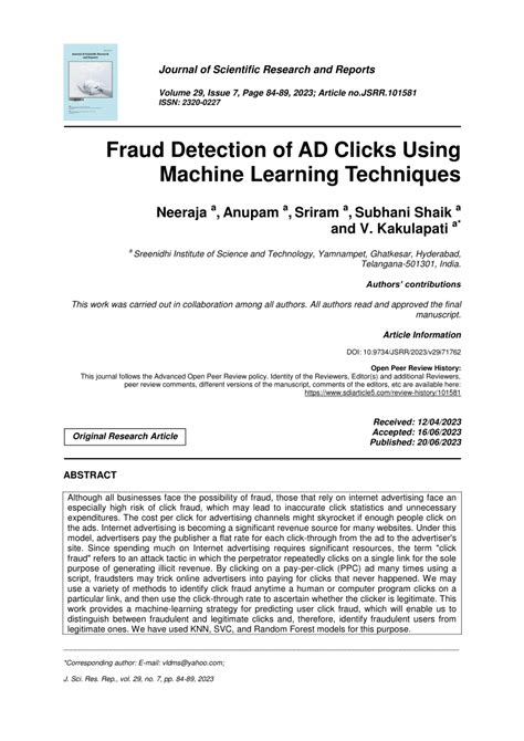 Pdf Fraud Detection Of Ad Clicks Using Machine Learning Techniques
