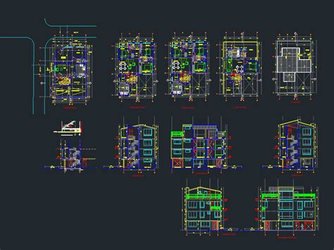 Appartement Sur 4 Niveaux Dans Autocad Téléchargement Cad Gratuit 1