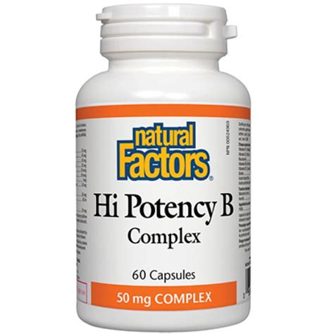 Витамин В комплекс Hi Potency Vitamin B Complex Natural Factors 60