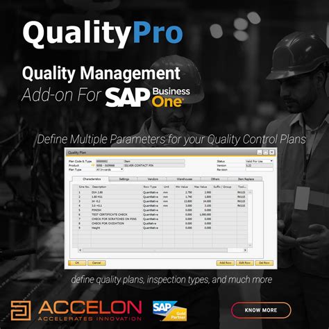 Sapbusinessone Sapb1 Erp Qualitycontrol Addon Accelon Technologies Private Limited