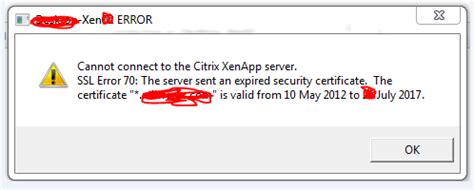 Citrix Xen SSL Error 70 Software Spiceworks Community
