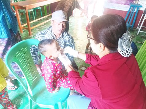 ဆင်ပေါင်ဝဲမြို့၌ ၆ လမှ ၅ နှစ်အောက် ကလေးငယ်များအား ဗီတာမင်အေနှင့် သန်ချဆေးတိုက်ကျွေးခြင်းများ