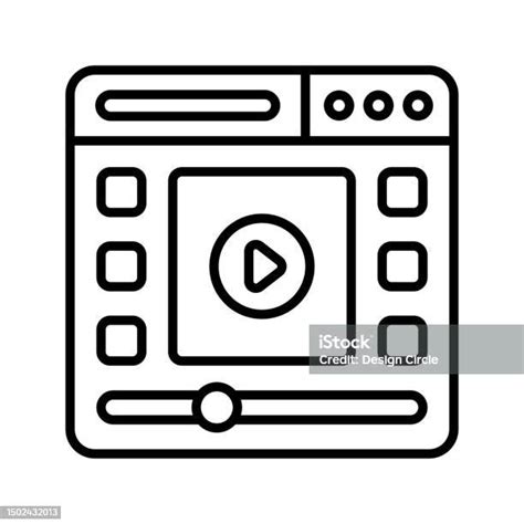 웹 비디오 개요 아이콘 디자인 그림입니다 흰색 배경에 온라인 김이 나는 기호 Eps 10 파일 0명에 대한 스톡 벡터 아트 및 기타 이미지 Istock