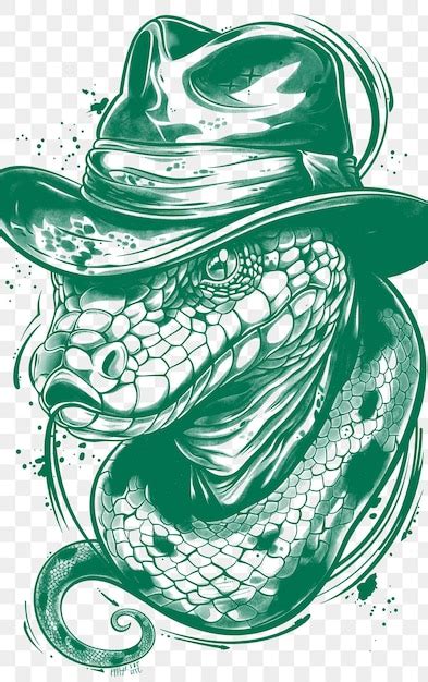 Premium Psd Psd Vector Of Python With A Fedora And A Mysterious
