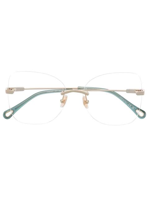 Chloé Cat Eye Optical Glasses Gold Editorialist