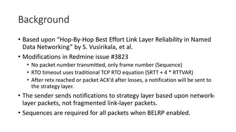 Ndnlp Implementation Of Best Effort Link Layer Reliability Ppt Download