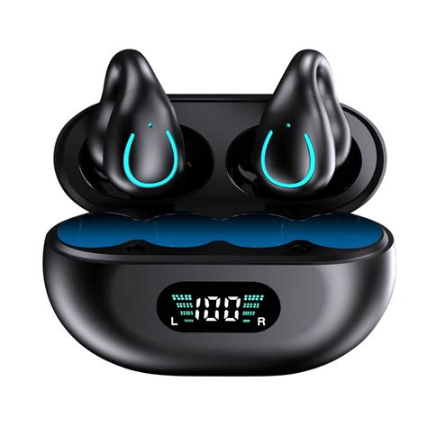 Valseel Wireless Earbuds Clip On Ear Conduction Bluetooth Headset Q Special For Non Ear