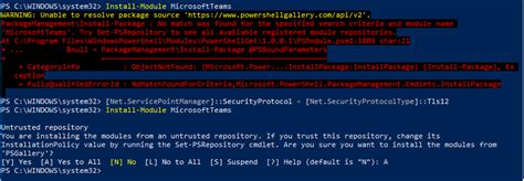 Install Microsoft Teams Powershell Module