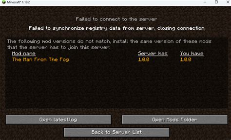 Minecraft Mod Bugglitch The Man From The Fog Version Rminecraft