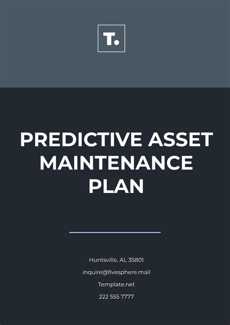 Free Predictive Asset Maintenance Plan Template To Edit Online