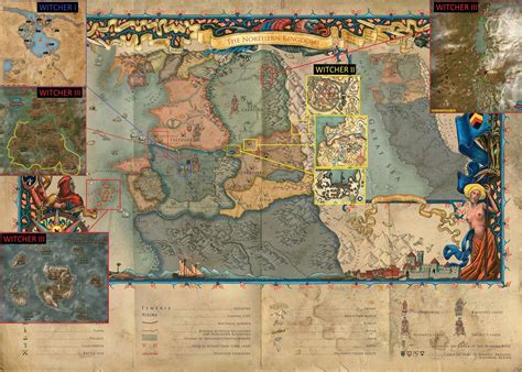 Witcher Map With Locations Of All Three Games Witcher