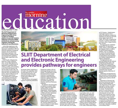 Sliit Department Of Electrical And Electronic Engineering Provides