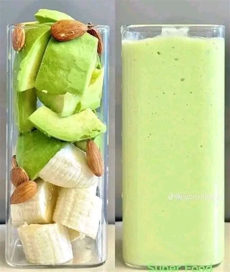 The Combination Of Banana Avacado And Almond Offers A Mix Of Sweet