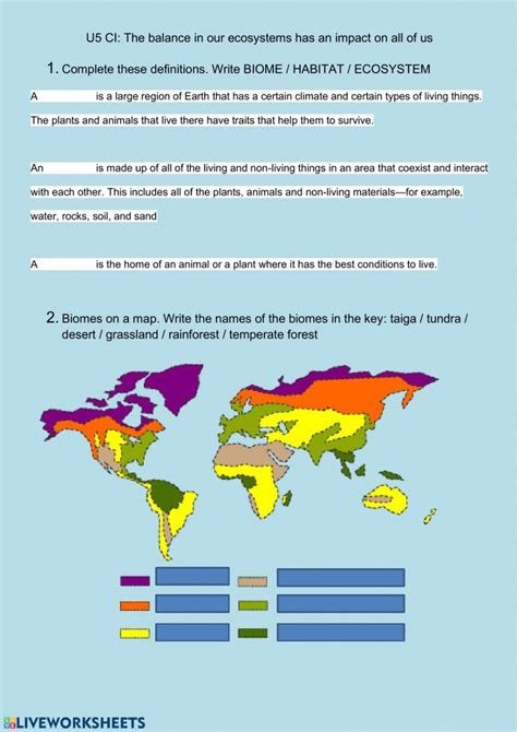 Ecosystems Interactive Exercise