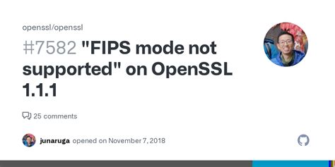 Fips Mode Not Supported On Openssl 111 · Issue 7582 · Openssl