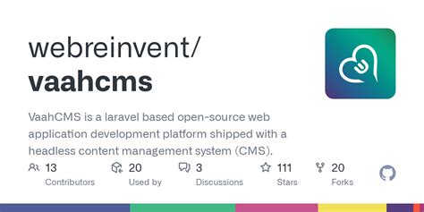 Github Webreinventvaahcms Vaahcms Is A Laravel Based Open Source Web Application Development