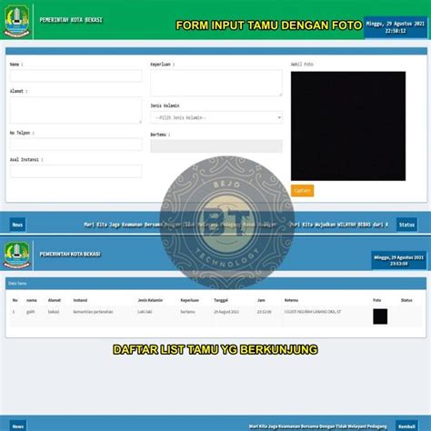 Jual Aplikasi Web Source Code Php7 Buku Tamu Lengkap Garansi Full